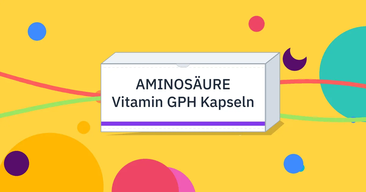 Symbolbild: Packung mit der Aufschrift AMINOSÄURE Vitamin GPH Kapseln (PZN 09786344) – Verfügbarkeit und Bezug in Apotheken in Frankfurt am Main