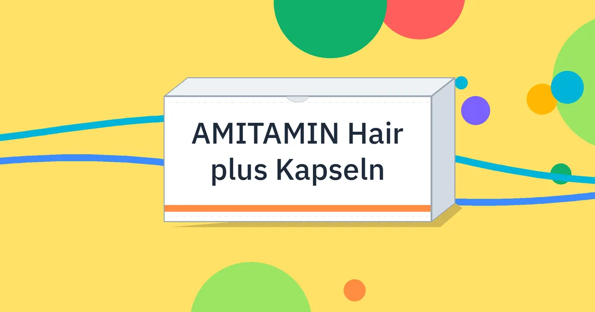 Symbolbild: Packung mit der Aufschrift AMITAMIN Hair plus Kapseln (PZN 07689275) – Verfügbarkeit und Bezug in Apotheken in Frankfurt am Main