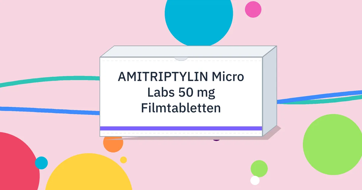 Symbolbild: Packung mit der Aufschrift AMITRIPTYLIN Micro Labs 50 mg Filmtabletten (PZN 10516897) – Verfügbarkeit und Bezug in Apotheken in Frankfurt am Main