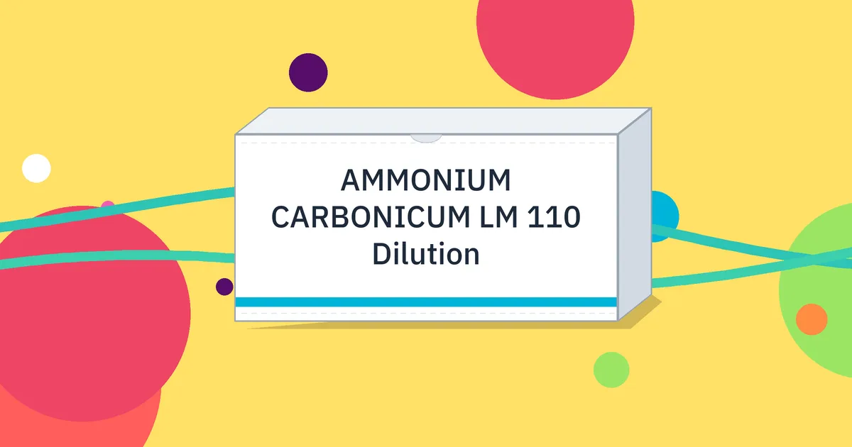Symbolbild: Packung mit der Aufschrift AMMONIUM CARBONICUM LM 110 Dilution (PZN 12760911) – Verfügbarkeit und Bezug in Apotheken in Frankfurt am Main