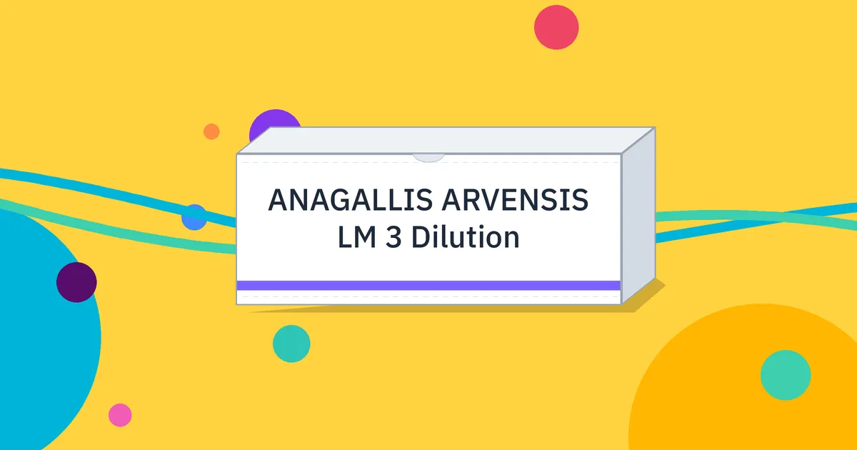 Symbolbild: Packung mit der Aufschrift ANAGALLIS ARVENSIS LM 3 Dilution (PZN 13327754) – Verfügbarkeit und Bezug in Apotheken in Frankfurt am Main
