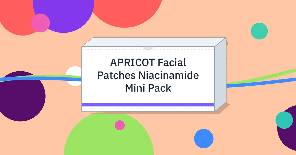 Symbolbild: Packung mit der Aufschrift APRICOT Facial Patches Niacinamide Mini Pack (PZN 20052074) – Verfügbarkeit und Bezug in Apotheken in Frankfurt am Main