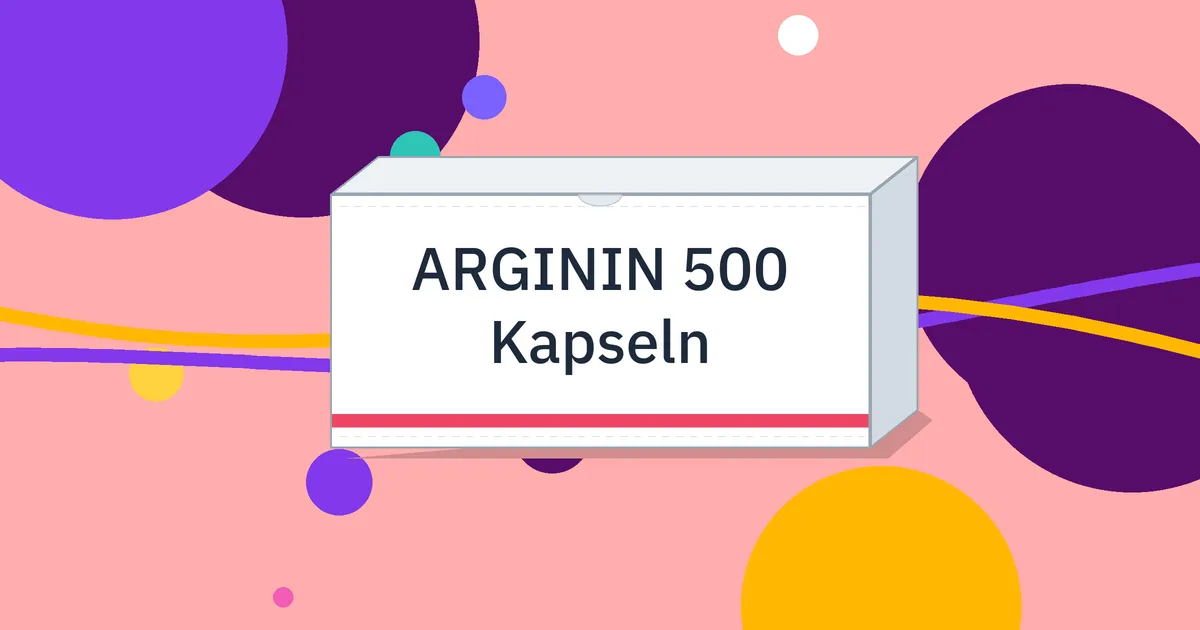 Symbolbild: Packung mit der Aufschrift ARGININ 500 Kapseln (PZN 08824858) – Verfügbarkeit und Bezug in Apotheken in Frankfurt am Main