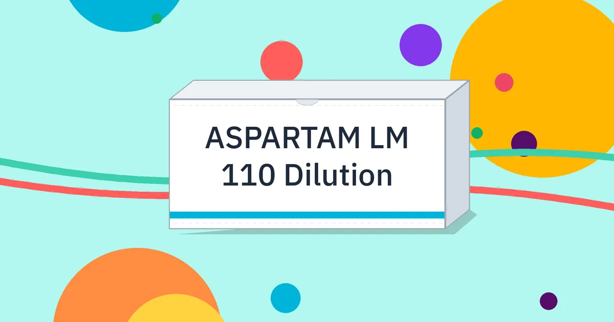 Symbolbild: Packung mit der Aufschrift ASPARTAM LM 110 Dilution (PZN 12782309) – Verfügbarkeit und Bezug in Apotheken in Frankfurt am Main