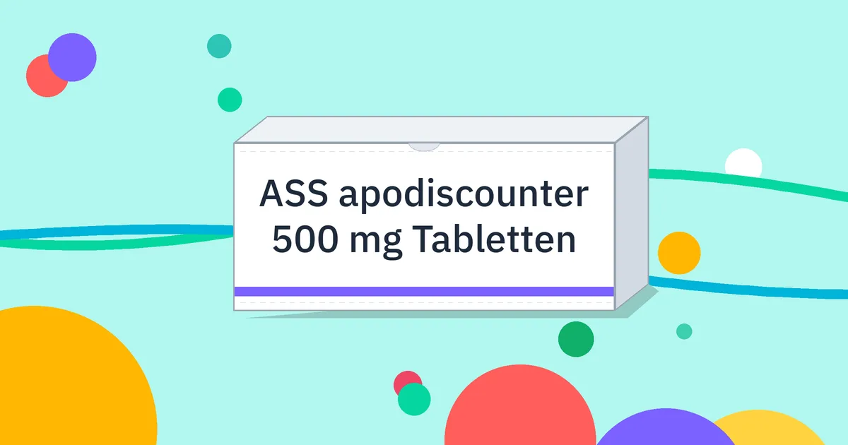 Symbolbild: Packung mit der Aufschrift ASS apodiscounter 500 mg Tabletten (PZN 18188263) – Verfügbarkeit und Bezug in Apotheken in Frankfurt am Main
