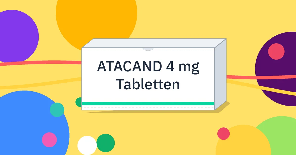 Symbolbild: Packung mit der Aufschrift ATACAND 4 mg Tabletten (PZN 19058249) – Verfügbarkeit und Bezug in Apotheken in Frankfurt am Main
