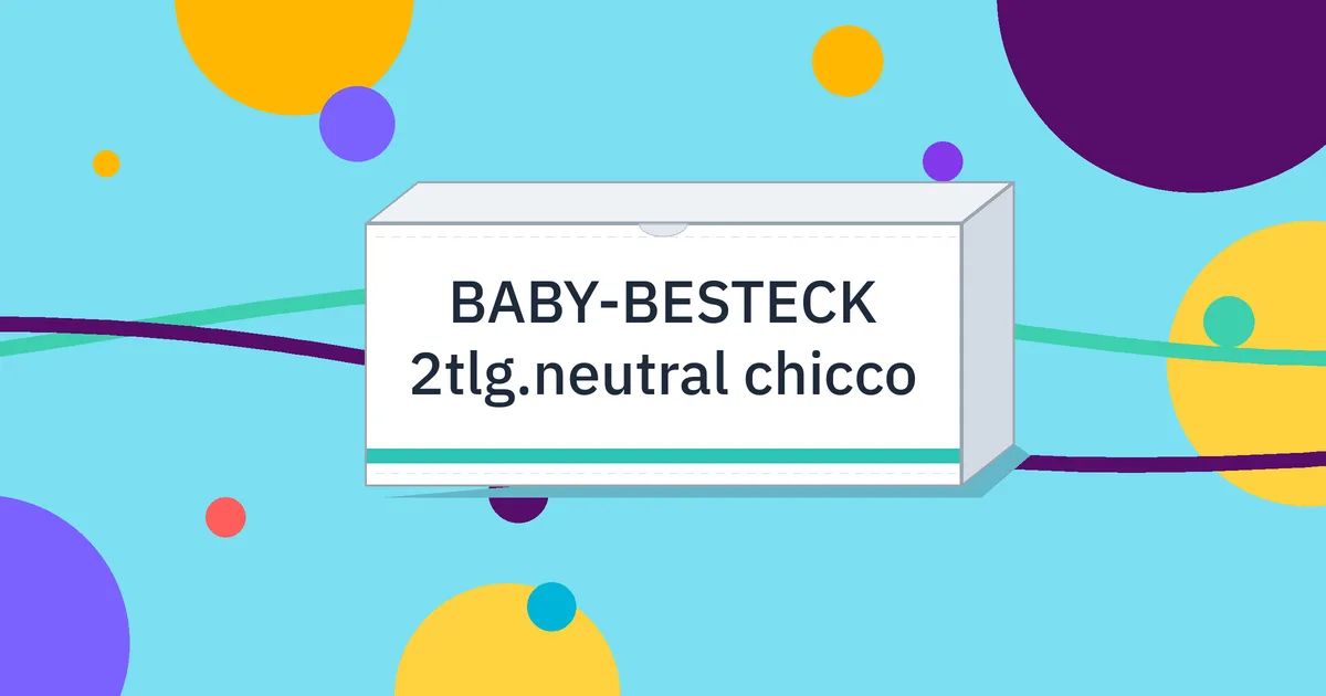 Symbolbild: Packung mit der Aufschrift BABY-BESTECK 2tlg.neutral chicco (PZN 15657875) – Verfügbarkeit und Bezug in Apotheken in Frankfurt am Main