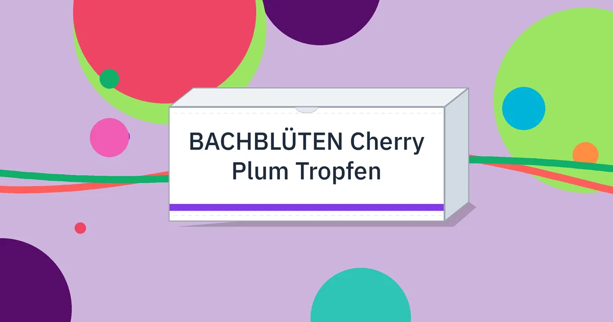 Symbolbild: Packung mit der Aufschrift BACHBLÜTEN Cherry Plum Tropfen (PZN 08731938) – Verfügbarkeit und Bezug in Apotheken in Frankfurt am Main
