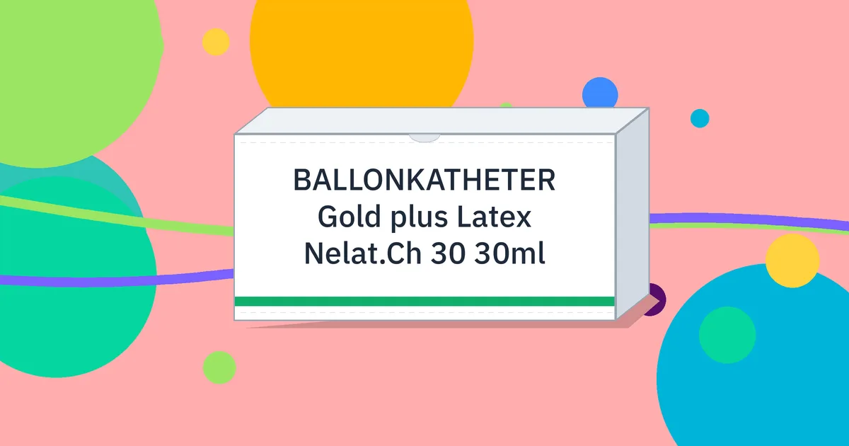 Symbolbild: Packung mit der Aufschrift BALLONKATHETER Gold plus Latex Nelat.Ch 30 30ml (PZN 04904508) – Verfügbarkeit und Bezug in Apotheken in Frankfurt am Main