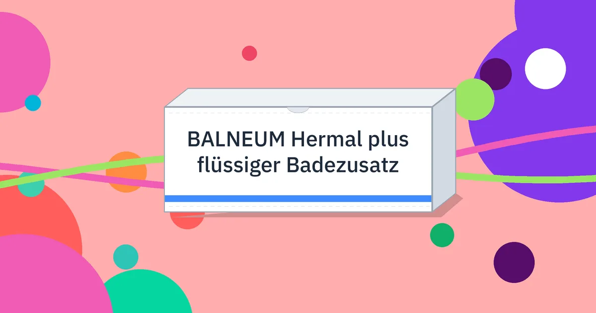 Symbolbild: Packung mit der Aufschrift BALNEUM Hermal plus flüssiger Badezusatz (PZN 04291394) – Verfügbarkeit und Bezug in Apotheken in Frankfurt am Main