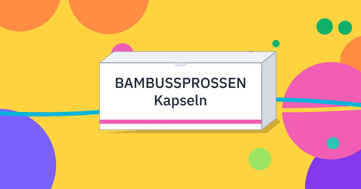 Symbolbild: Packung mit der Aufschrift BAMBUSSPROSSEN Kapseln (PZN 10321372) – Verfügbarkeit und Bezug in Apotheken in Frankfurt am Main