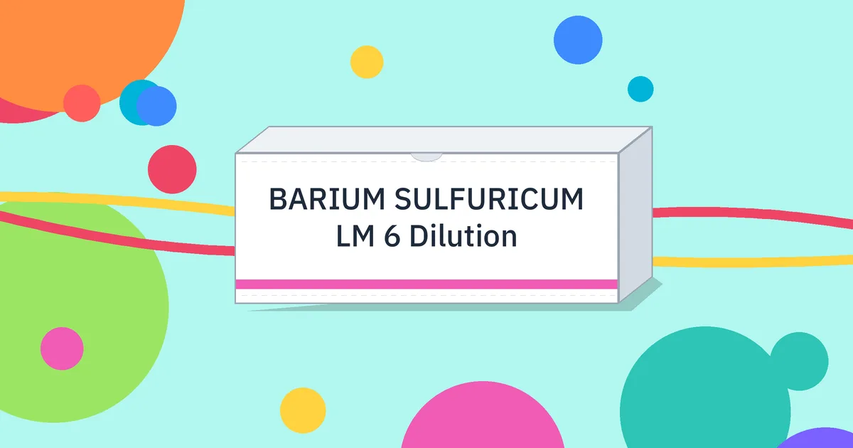 Symbolbild: Packung mit der Aufschrift BARIUM SULFURICUM LM 6 Dilution (PZN 13380056) – Verfügbarkeit und Bezug in Apotheken in Frankfurt am Main