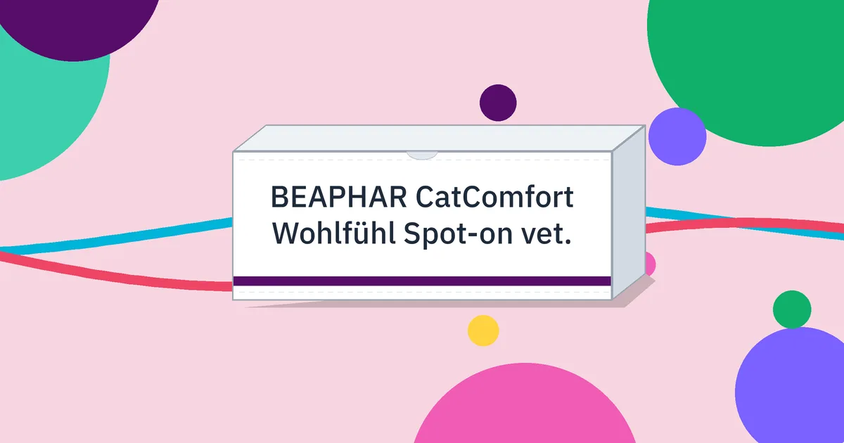 Symbolbild: Packung mit der Aufschrift BEAPHAR CatComfort Wohlfühl Spot-on vet. (PZN 19765490) – Verfügbarkeit und Bezug in Apotheken in Frankfurt am Main