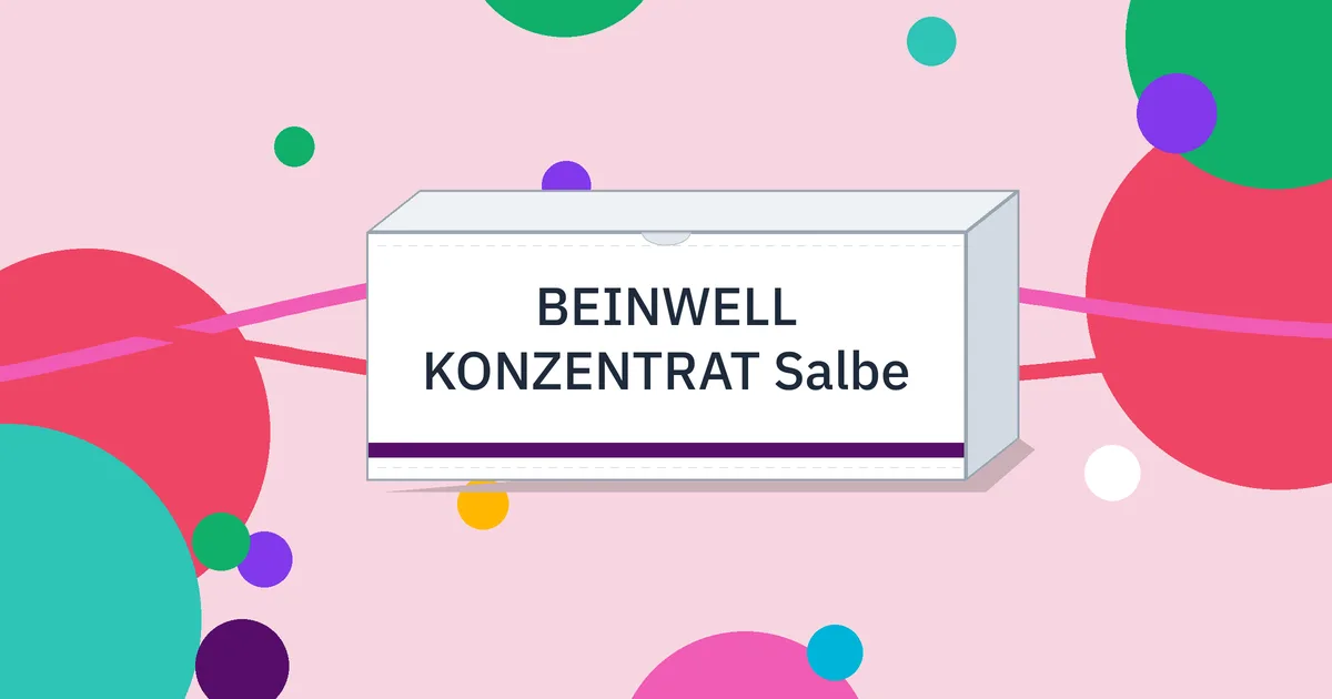 Symbolbild: Packung mit der Aufschrift BEINWELL KONZENTRAT Salbe (PZN 07536867) – Verfügbarkeit und Bezug in Apotheken in Frankfurt am Main