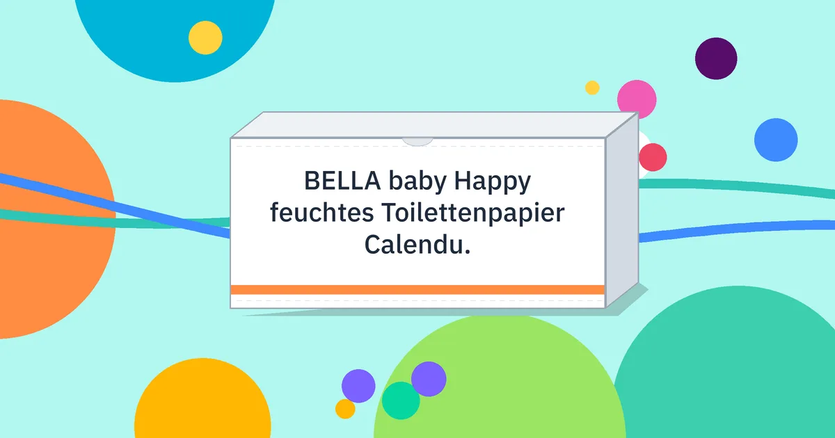 Symbolbild: Packung mit der Aufschrift BELLA baby Happy feuchtes Toilettenpapier Calendu. (PZN 18441443) – Verfügbarkeit und Bezug in Apotheken in Frankfurt am Main