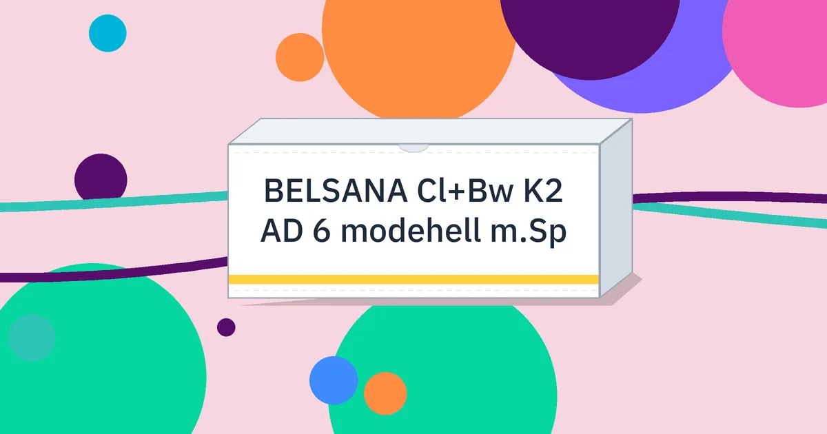 Symbolbild: Packung mit der Aufschrift BELSANA Cl+Bw K2 AD 6 modehell m.Sp (PZN 12242027) – Verfügbarkeit und Bezug in Apotheken in Frankfurt am Main