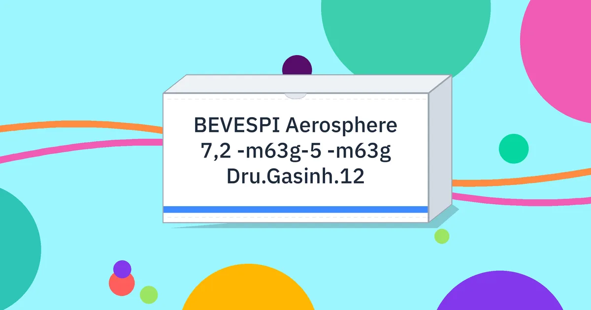 Symbolbild: Packung mit der Aufschrift BEVESPI Aerosphere 7,2 -m63g-5 -m63g Dru.Gasinh.12 (PZN 16890208) – Verfügbarkeit und Bezug in Apotheken in Frankfurt am Main