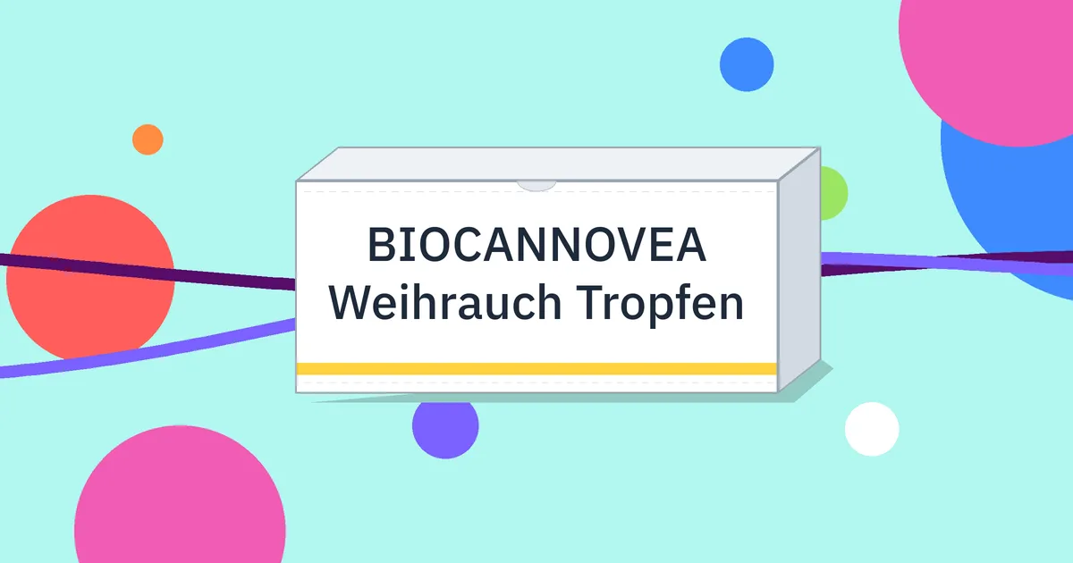Symbolbild: Packung mit der Aufschrift BIOCANNOVEA Weihrauch Tropfen (PZN 17852144) – Verfügbarkeit und Bezug in Apotheken in Frankfurt am Main