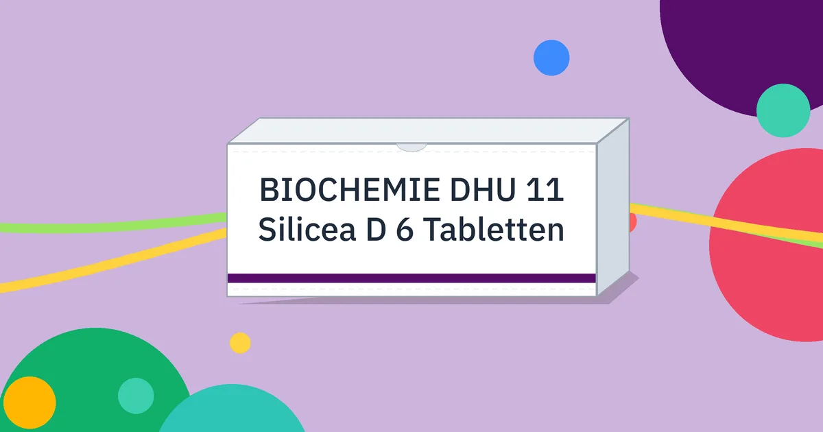 Symbolbild: Packung mit der Aufschrift BIOCHEMIE DHU 11 Silicea D 6 Tabletten (PZN 06584278) – Verfügbarkeit und Bezug in Apotheken in Frankfurt am Main