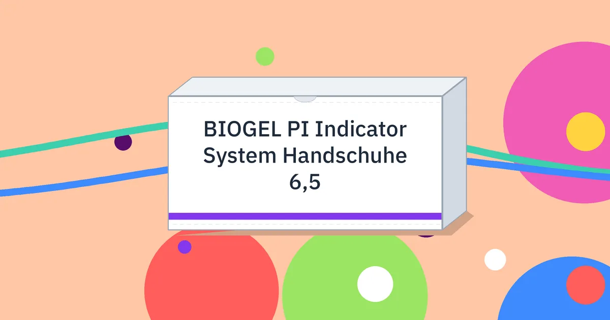 Symbolbild: Packung mit der Aufschrift BIOGEL PI Indicator System Handschuhe 6,5 (PZN 04701998) – Verfügbarkeit und Bezug in Apotheken in Frankfurt am Main