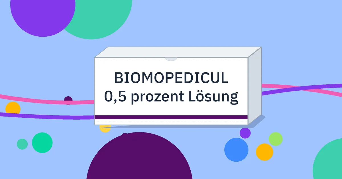 Symbolbild: Packung mit der Aufschrift BIOMOPEDICUL 0,5 prozent Lösung (PZN 11006796) – Verfügbarkeit und Bezug in Apotheken in Frankfurt am Main