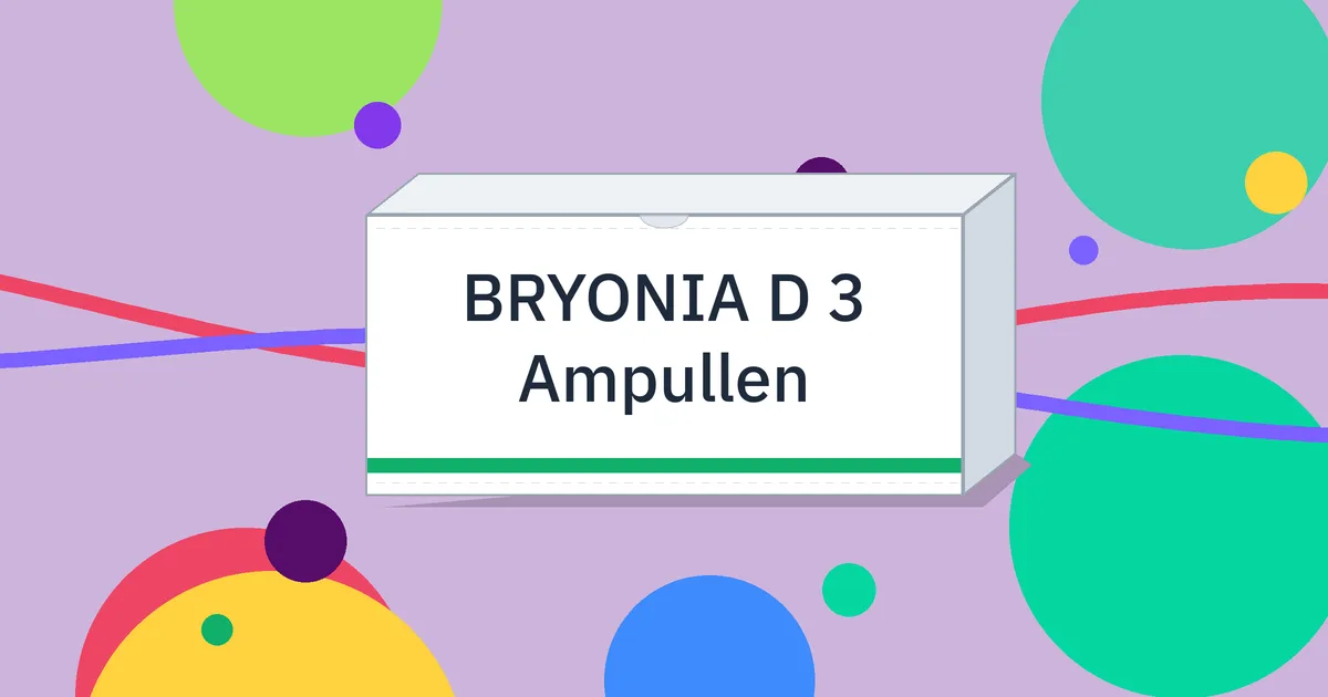 Symbolbild: Packung mit der Aufschrift BRYONIA D 3 Ampullen (PZN 11704566) – Verfügbarkeit und Bezug in Apotheken in Frankfurt am Main