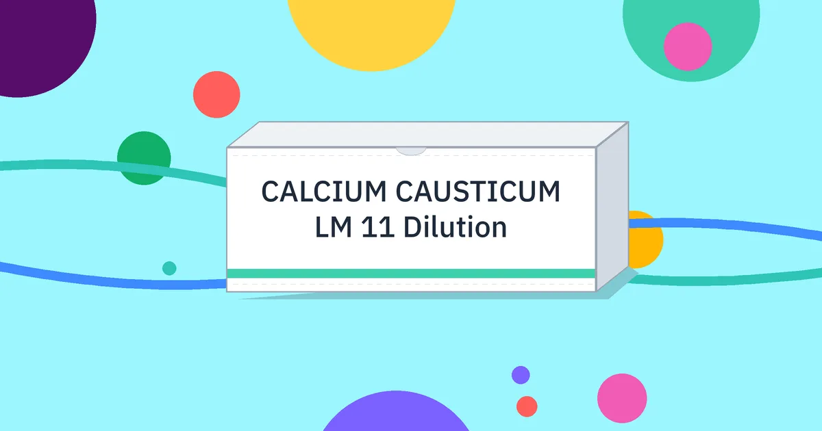 Symbolbild: Packung mit der Aufschrift CALCIUM CAUSTICUM LM 11 Dilution (PZN 12803922) – Verfügbarkeit und Bezug in Apotheken in Frankfurt am Main