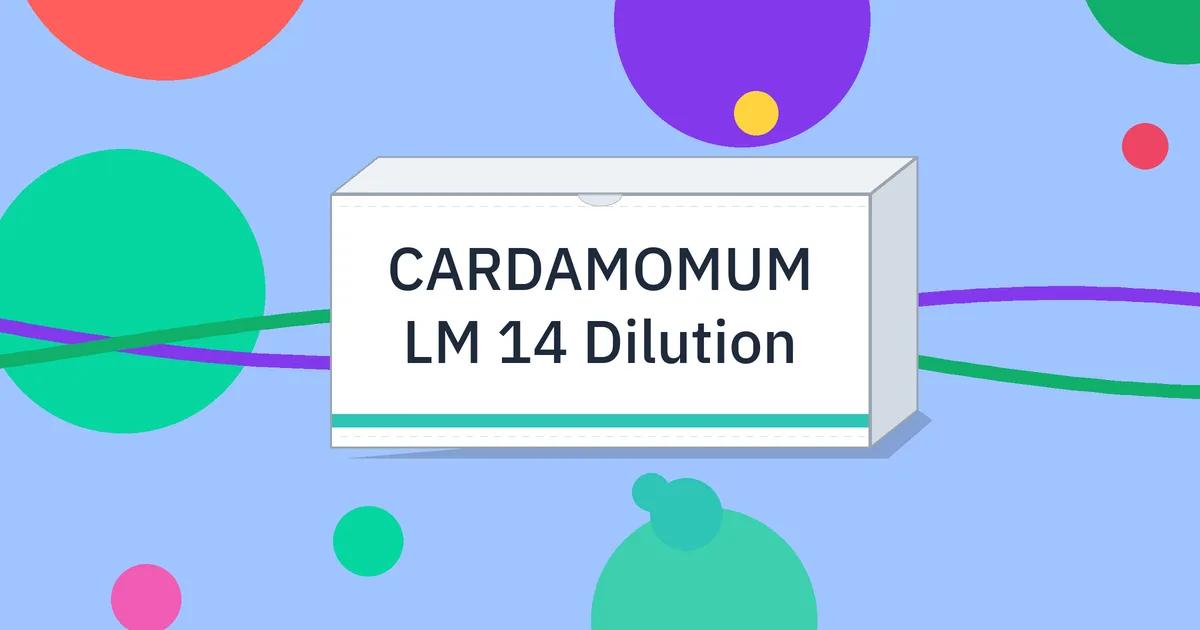 Symbolbild: Packung mit der Aufschrift CARDAMOMUM LM 14 Dilution (PZN 13429644) – Verfügbarkeit und Bezug in Apotheken in Frankfurt am Main