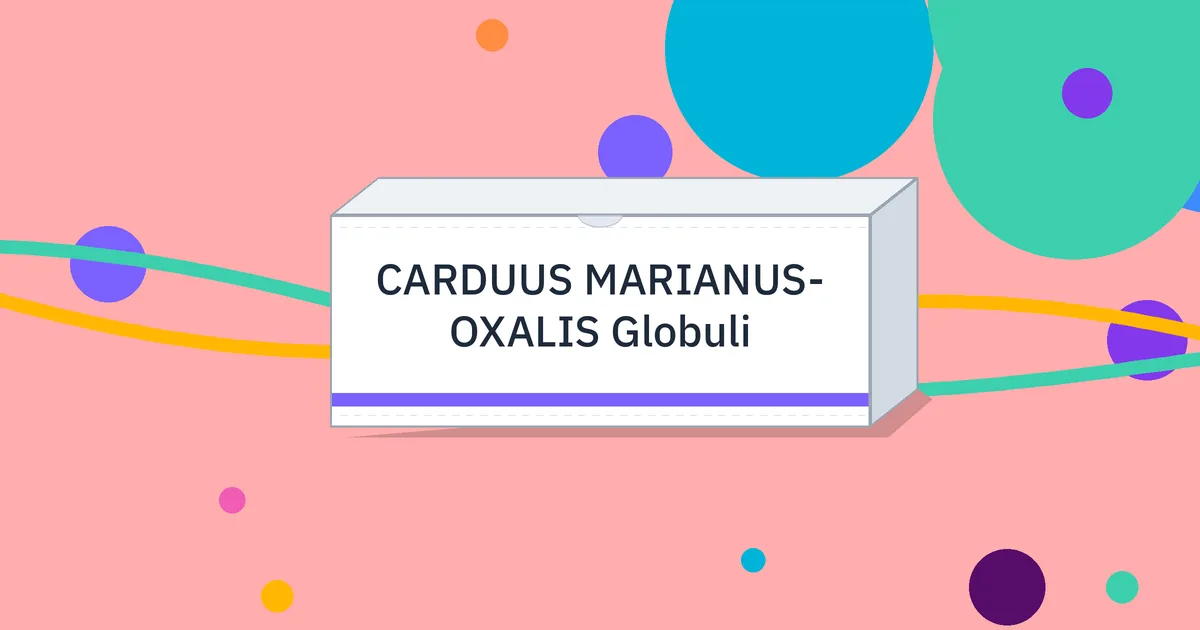 Symbolbild: Packung mit der Aufschrift CARDUUS MARIANUS-OXALIS Globuli (PZN 08784900) – Verfügbarkeit und Bezug in Apotheken in Frankfurt am Main