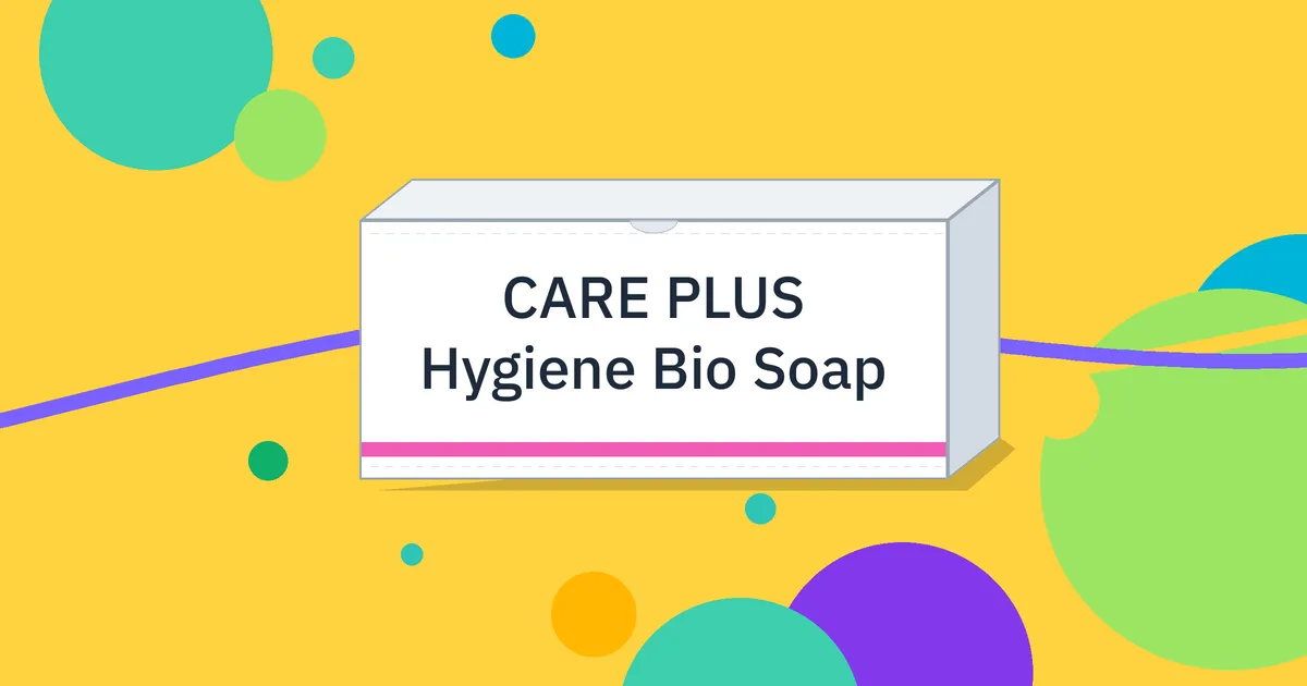 Symbolbild: Packung mit der Aufschrift CARE PLUS Hygiene Bio Soap (PZN 19753245) – Verfügbarkeit und Bezug in Apotheken in Frankfurt am Main