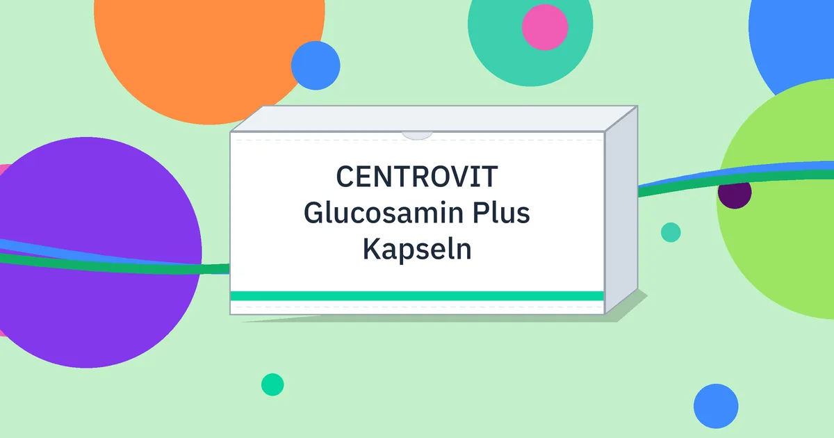 Symbolbild: Packung mit der Aufschrift CENTROVIT Glucosamin Plus Kapseln (PZN 19183730) – Verfügbarkeit und Bezug in Apotheken in Frankfurt am Main