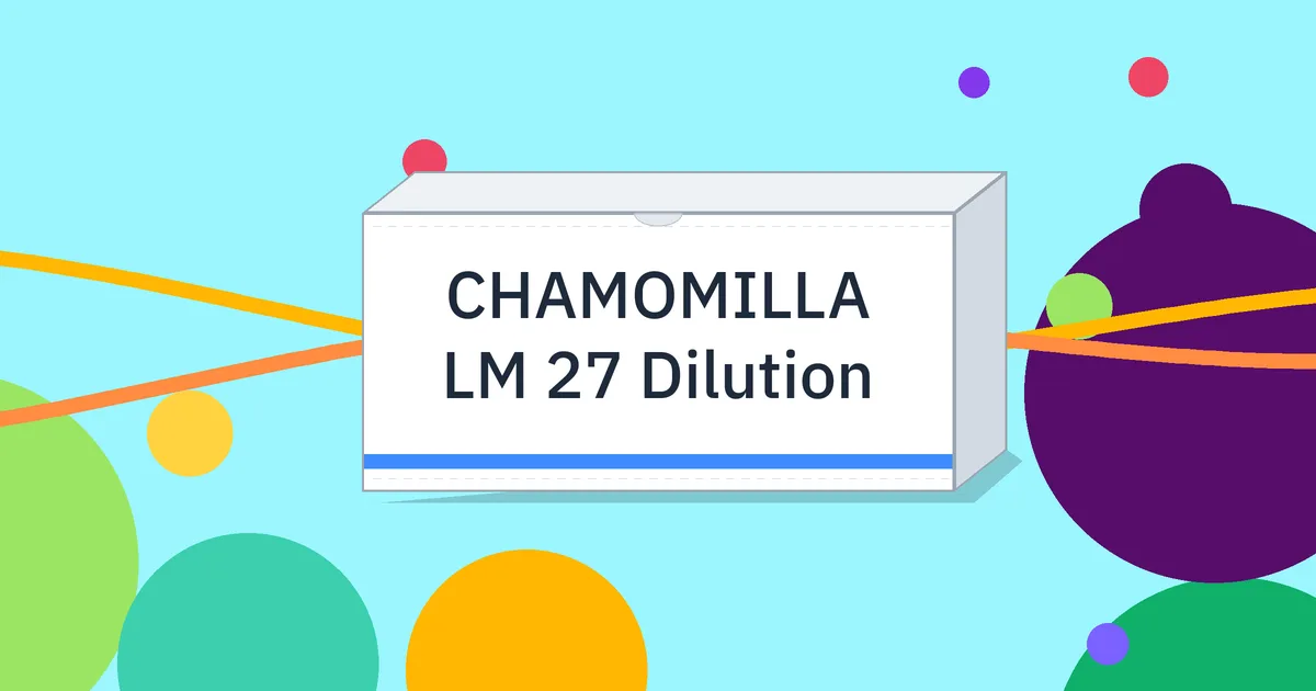 Symbolbild: Packung mit der Aufschrift CHAMOMILLA LM 27 Dilution (PZN 12812683) – Verfügbarkeit und Bezug in Apotheken in Frankfurt am Main