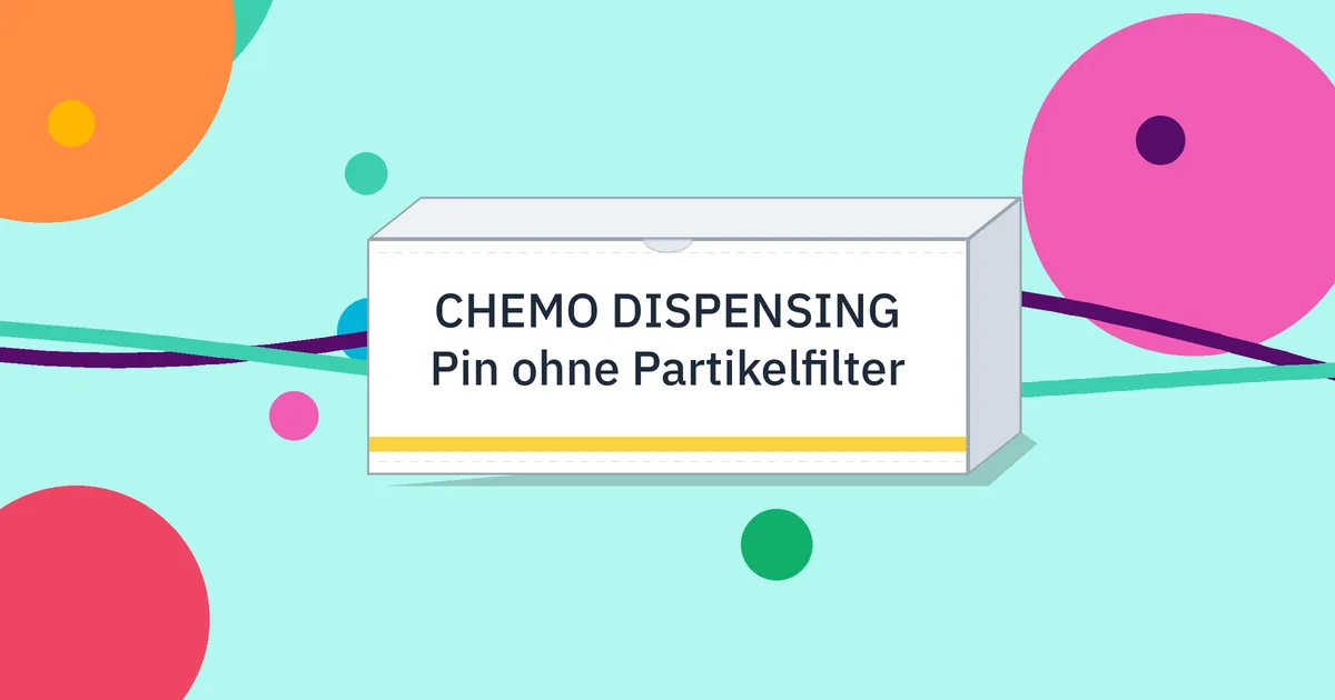 Symbolbild: Packung mit der Aufschrift CHEMO DISPENSING Pin ohne Partikelfilter (PZN 16885176) – Verfügbarkeit und Bezug in Apotheken in Frankfurt am Main