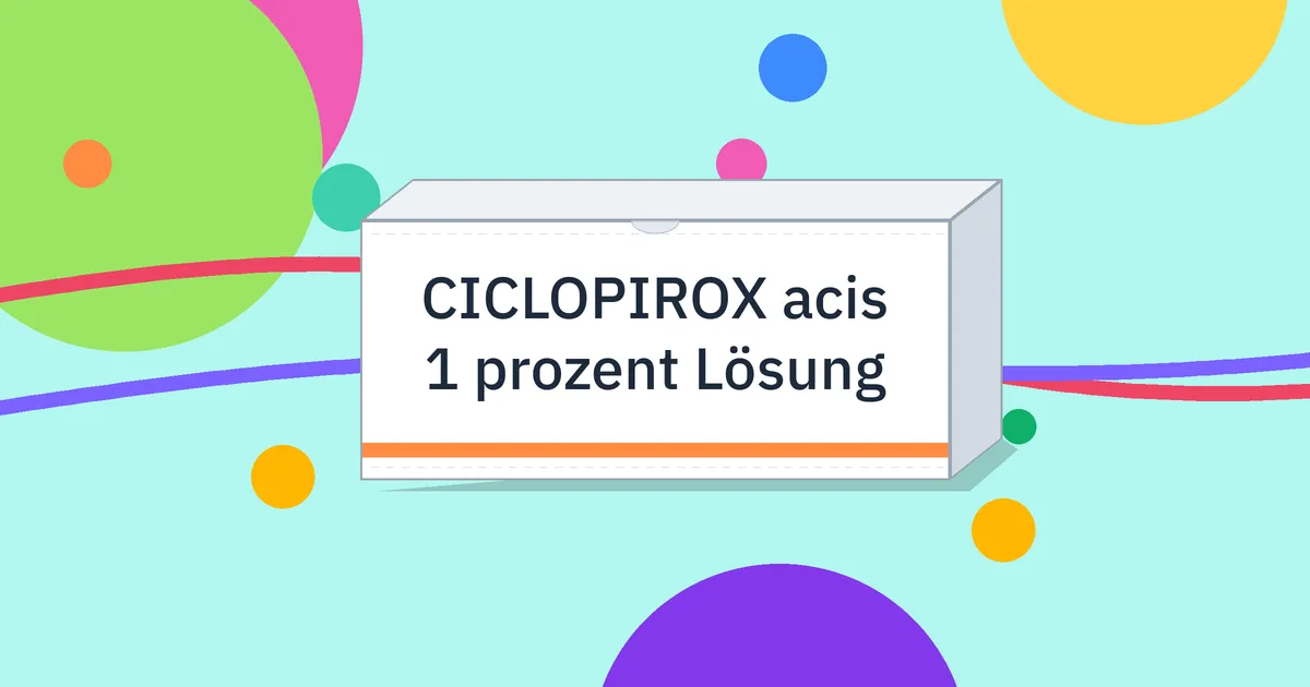 Symbolbild: Packung mit der Aufschrift CICLOPIROX acis 1 prozent Lösung (PZN 06784445) – Verfügbarkeit und Bezug in Apotheken in Frankfurt am Main