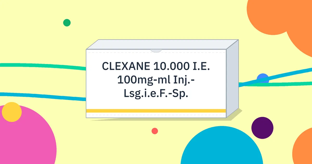 Symbolbild: Packung mit der Aufschrift CLEXANE 10.000 I.E. 100mg-ml Inj.-Lsg.i.e.F.-Sp. (PZN 15815038) – Verfügbarkeit und Bezug in Apotheken in Frankfurt am Main