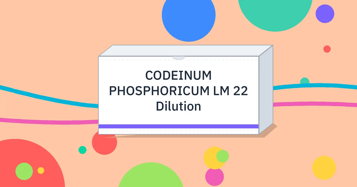 Symbolbild: Packung mit der Aufschrift CODEINUM PHOSPHORICUM LM 22 Dilution (PZN 12830089) – Verfügbarkeit und Bezug in Apotheken in Frankfurt am Main