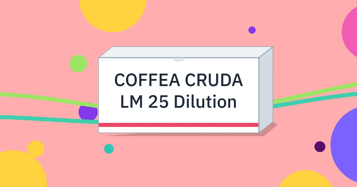 Symbolbild: Packung mit der Aufschrift COFFEA CRUDA LM 25 Dilution (PZN 12830994) – Verfügbarkeit und Bezug in Apotheken in Frankfurt am Main