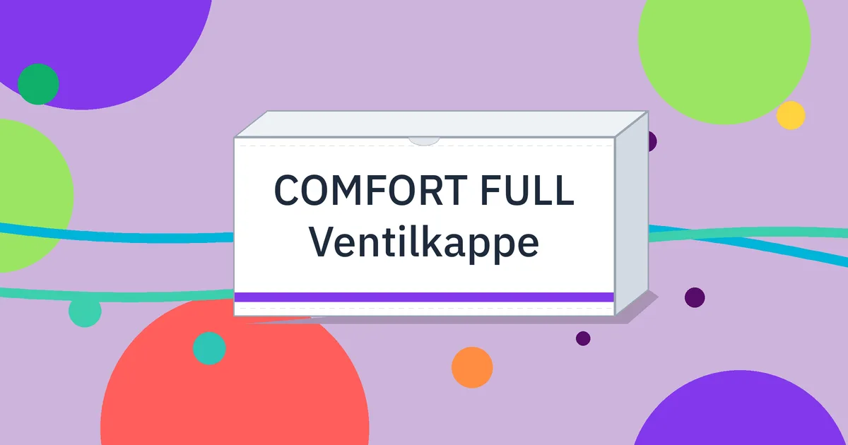 Symbolbild: Packung mit der Aufschrift COMFORT FULL Ventilkappe (PZN 03024372) – Verfügbarkeit und Bezug in Apotheken in Frankfurt am Main