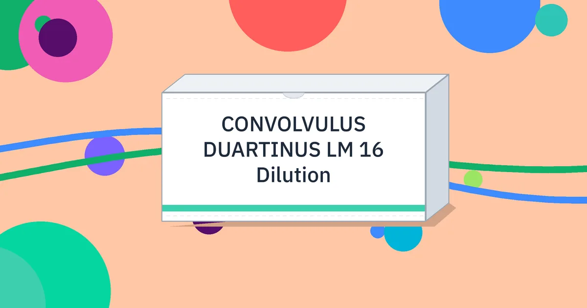Symbolbild: Packung mit der Aufschrift CONVOLVULUS DUARTINUS LM 16 Dilution (PZN 13450667) – Verfügbarkeit und Bezug in Apotheken in Frankfurt am Main