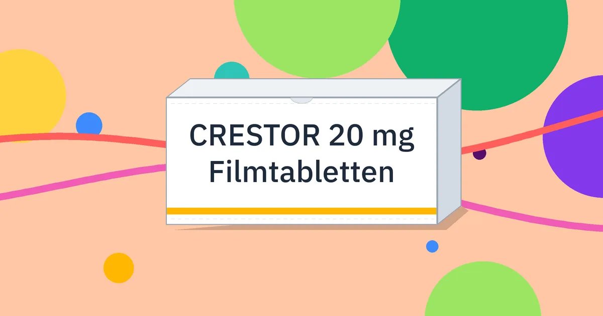 Symbolbild: Packung mit der Aufschrift CRESTOR 20 mg Filmtabletten (PZN 19299332) – Verfügbarkeit und Bezug in Apotheken in Frankfurt am Main