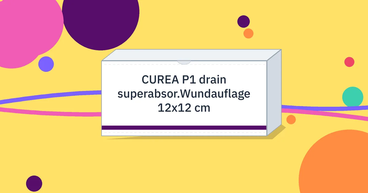 Symbolbild: Packung mit der Aufschrift CUREA P1 drain superabsor.Wundauflage 12x12 cm (PZN 10286339) – Verfügbarkeit und Bezug in Apotheken in Frankfurt am Main