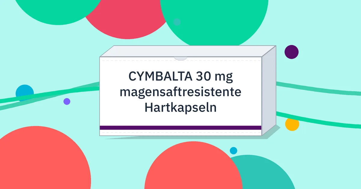 Symbolbild: Packung mit der Aufschrift CYMBALTA 30 mg magensaftresistente Hartkapseln (PZN 12502988) – Verfügbarkeit und Bezug in Apotheken in Frankfurt am Main