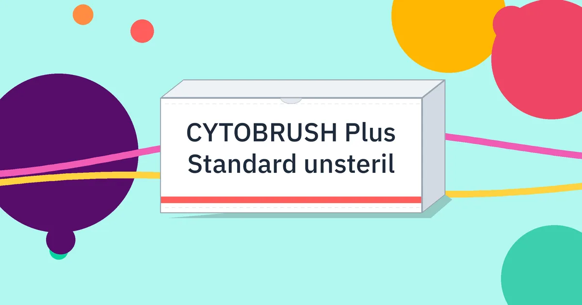 Symbolbild: Packung mit der Aufschrift CYTOBRUSH Plus Standard unsteril (PZN 04583949) – Verfügbarkeit und Bezug in Apotheken in Frankfurt am Main