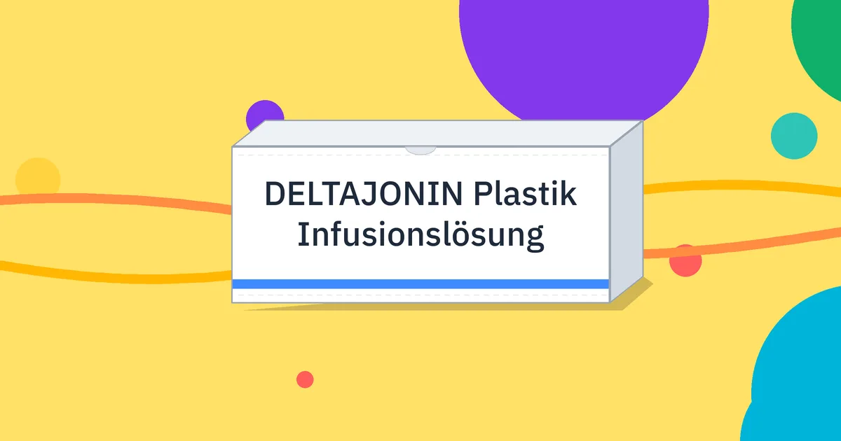 Symbolbild: Packung mit der Aufschrift DELTAJONIN Plastik Infusionslösung (PZN 03366931) – Verfügbarkeit und Bezug in Apotheken in Frankfurt am Main