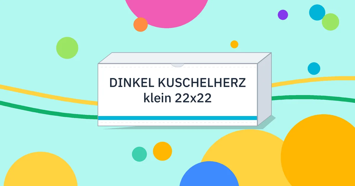 Symbolbild: Packung mit der Aufschrift DINKEL KUSCHELHERZ klein 22x22 (PZN 03394583) – Verfügbarkeit und Bezug in Apotheken in Frankfurt am Main