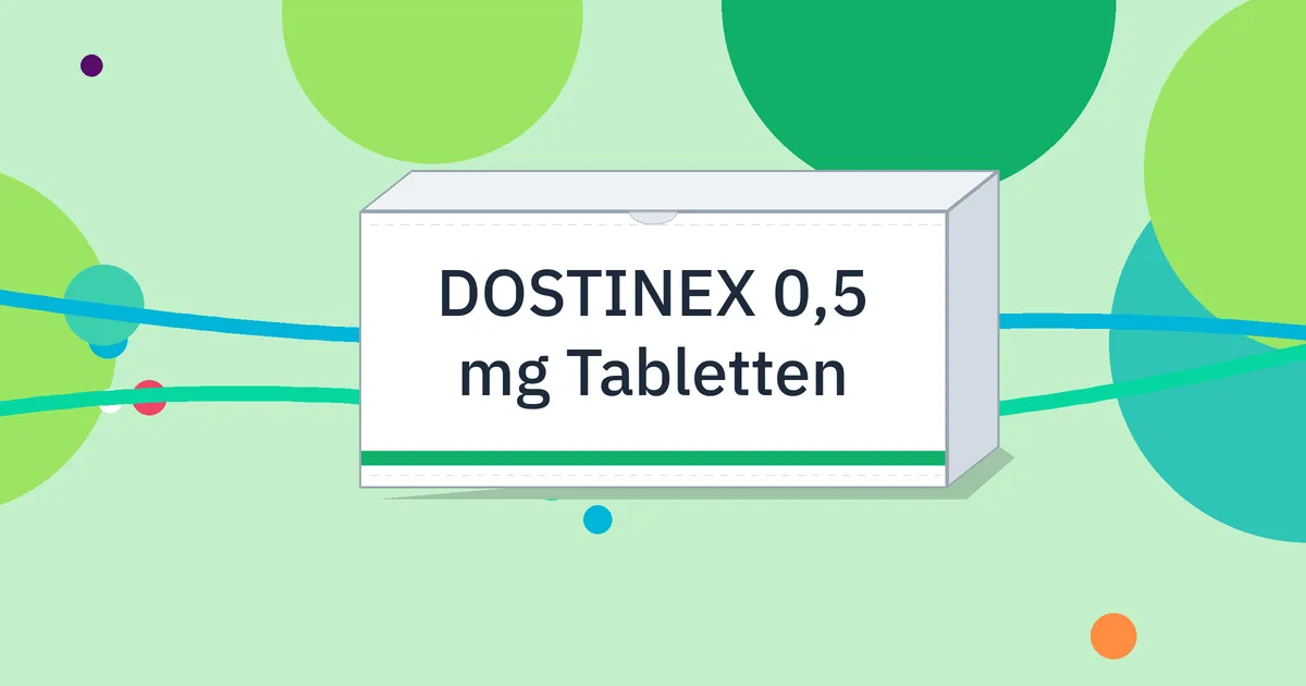 Symbolbild: Packung mit der Aufschrift DOSTINEX 0,5 mg Tabletten (PZN 07314569) – Verfügbarkeit und Bezug in Apotheken in Frankfurt am Main