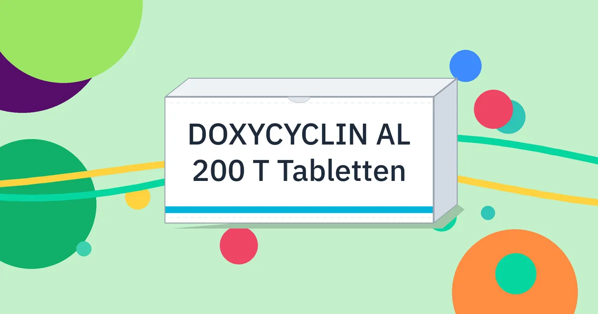 Symbolbild: Packung mit der Aufschrift DOXYCYCLIN AL 200 T Tabletten (PZN 04773420) – Verfügbarkeit und Bezug in Apotheken in Frankfurt am Main
