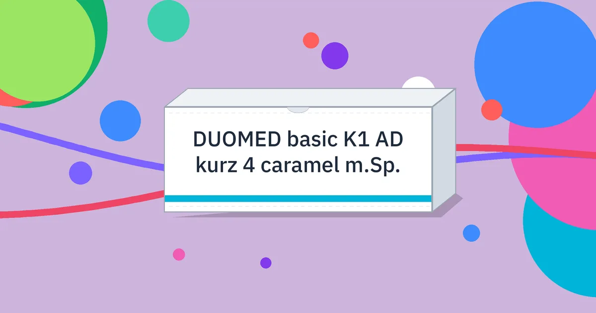 Symbolbild: Packung mit der Aufschrift DUOMED basic K1 AD kurz 4 caramel m.Sp. (PZN 20903997) – Verfügbarkeit und Bezug in Apotheken in Frankfurt am Main