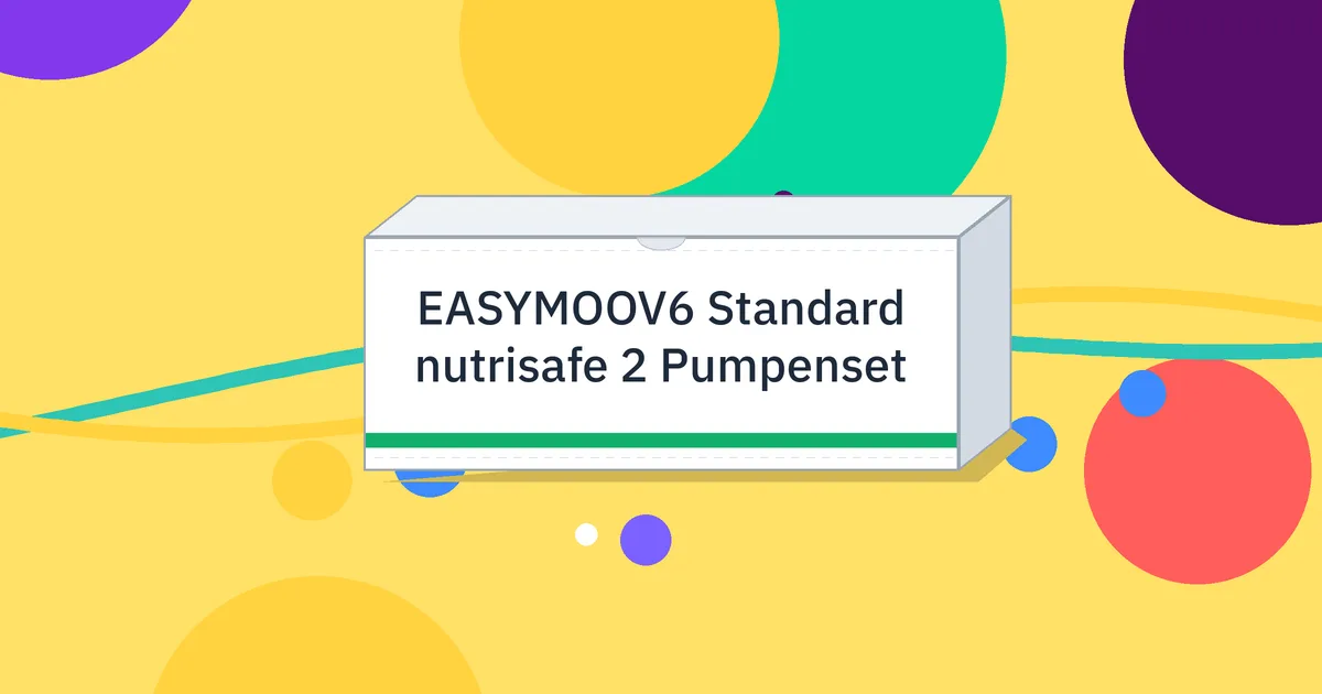 Symbolbild: Packung mit der Aufschrift EASYMOOV6 Standard nutrisafe 2 Pumpenset (PZN 13965673) – Verfügbarkeit und Bezug in Apotheken in Frankfurt am Main
