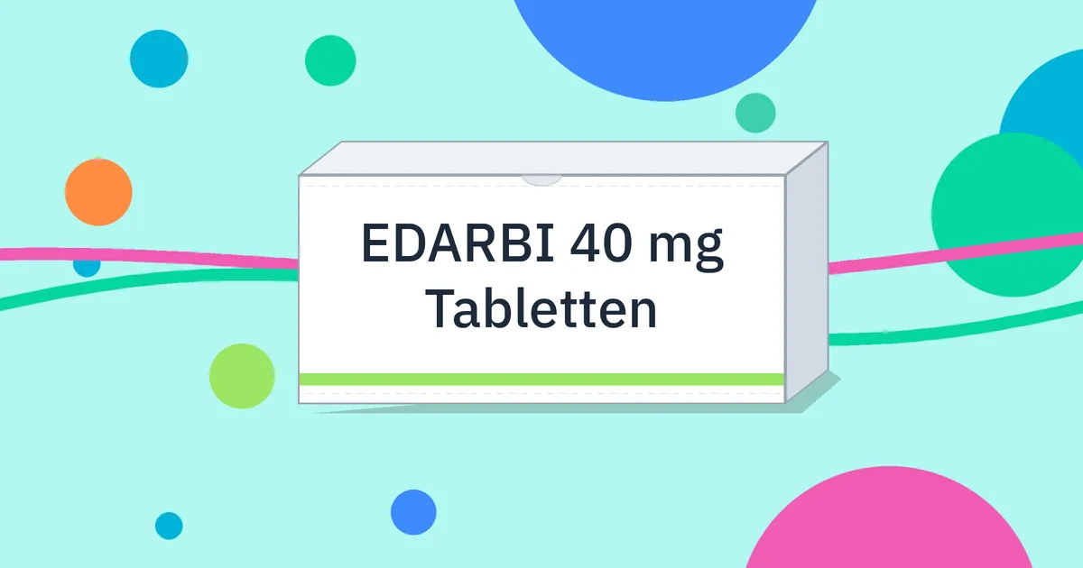 Symbolbild: Packung mit der Aufschrift EDARBI 40 mg Tabletten (PZN 17394799) – Verfügbarkeit und Bezug in Apotheken in Frankfurt am Main